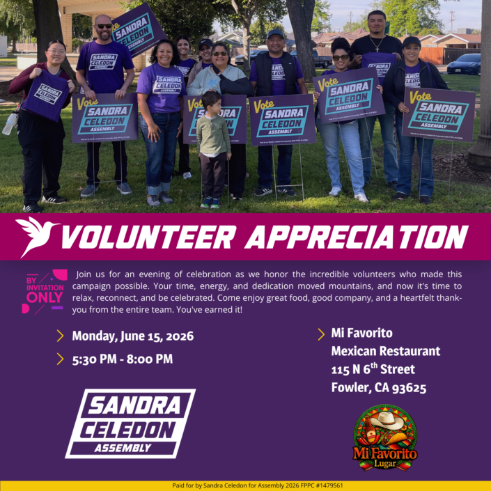 Sandra Celedon | Volunteer Appreciation